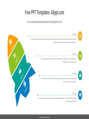 ( mẫu powerpoint ) 4 parts rocket powerpoint diagram