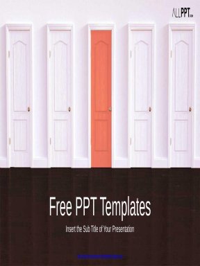 ( mẫu powerpoint ) closed red door powerpoint templates