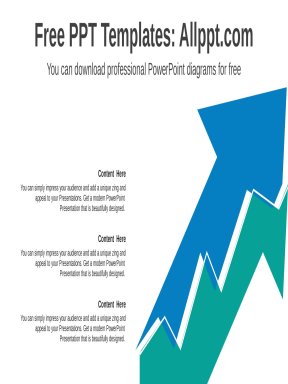 ( mẫu powerpoint ) rising arrow chart powerpoint diagram template