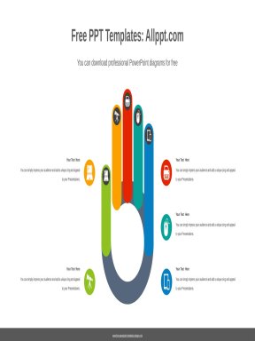 ( mẫu powerpoint ) five fingers powerpoint diagram template
