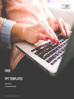 ( mẫu powerpoint ) typing on a laptop with red manicure powerpoint ...