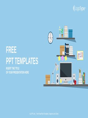 ( mẫu powerpoint ) computer on desk powerpoint templates widescreen