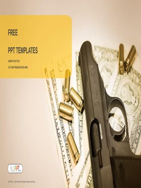 ( mẫu powerpoint ) gun and group of bullets powerpoint templates widescreen
