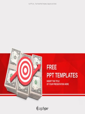 ( mẫu powerpoint ) dollar graph target powerpoint templates standard