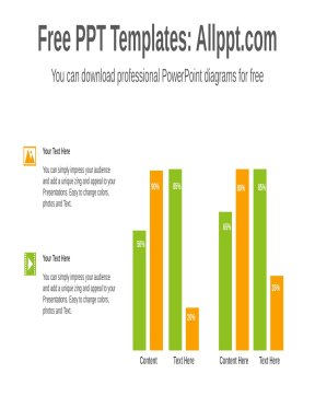 ( mẫu powerpoint ) bar chart comparative PPT diagram