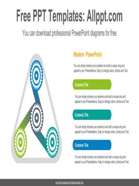 ( mẫu powerpoint ) wheels rotating gear powerpoint diagram