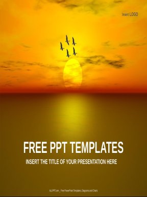 ( mẫu powerpoint ) sunset nature powerpoint templates standard