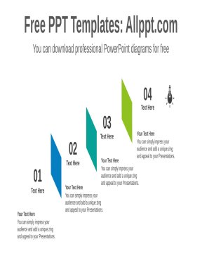( mẫu powerpoint ) cascading arrow ribbon powerpoint diagram template