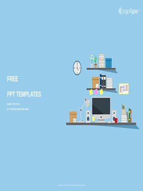 ( mẫu powerpoint ) computer on desk powerpoint templates standard