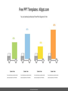 ( mẫu powerpoint ) truck icon bar chart powerpoint diagram