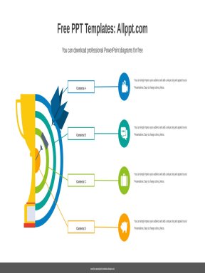 ( mẫu powerpoint ) trophy target hit powerpoint diagram