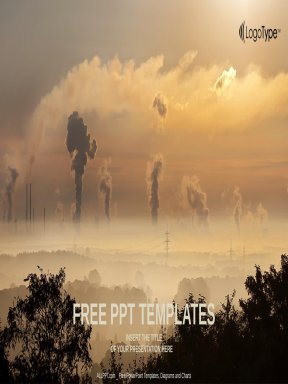 ( mẫu powerpoint ) black smoke from smoke stack powerpoint templates ...