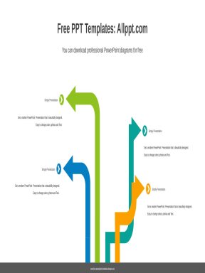 ( mẫu powerpoint ) rising curved arrow powerpoint template