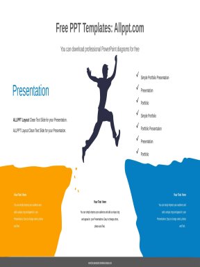 ( mẫu powerpoint ) cliff jumping powerpoint diagram