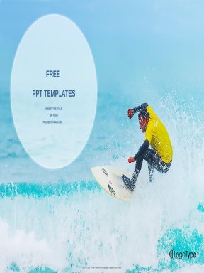 ( mẫu powerpoint ) surfer watersport sports PPT templates standard