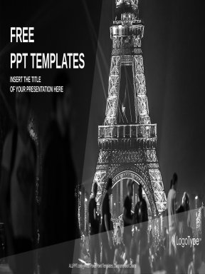 ( mẫu powerpoint ) paris france travel PPT templates widescreen