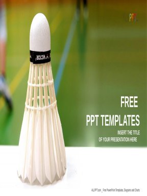 ( mẫu powerpoint ) shuttlecock badminton powerpoint templates widescreen