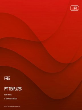( mẫu powerpoint ) waves of red powerpoint templates widescreen