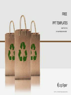 ( mẫu powerpoint ) paper bags with recycle sign powerpoint templates ...