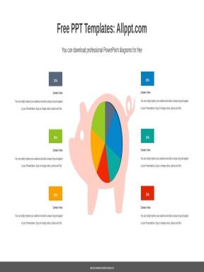 ( mẫu powerpoint ) piggy bank pie chart powerpoint diagram