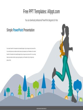 ( mẫu powerpoint ) jogging woman powerpoint diagram