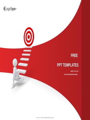( mẫu powerpoint ) figure stepping up to his goal powerpoint templates ...