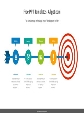 ( mẫu powerpoint ) archery arrow progress powerpoint diagram