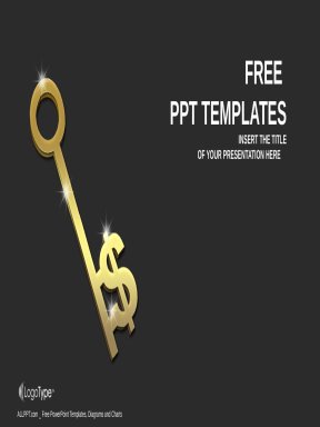 ( mẫu powerpoint ) gold key with dollar sign powerpoint templates ...