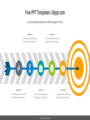 ( mẫu powerpoint ) archery arrow flow powerpoint diagram