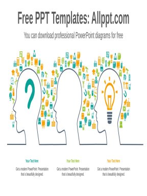 ( mẫu powerpoint ) human thought flow powerpoint diagram template