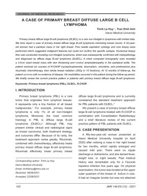 A case of primary breast diffuse large b cell lymphoma