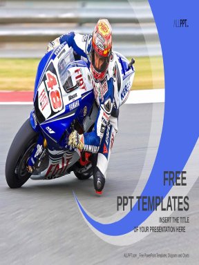 ( mẫu powerpoint ) motorcycle racing into a fast corner on track ...