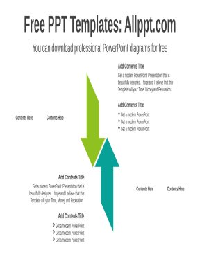 ( mẫu powerpoint ) reverse crossing arrows PPT diagram