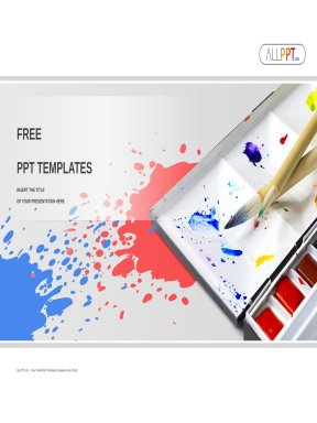 ( mẫu powerpoint ) palette with tubes of oil paints powerpoint ...