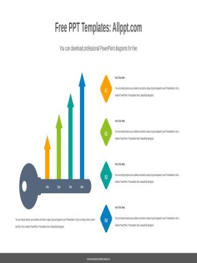( mẫu powerpoint ) key shape bar chart powerpoint diagram template