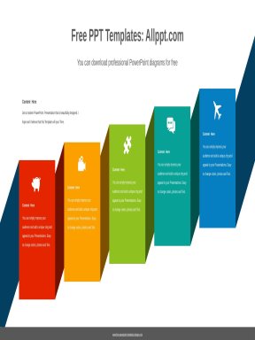 ( mẫu powerpoint ) cascading banner powerpoint diagram template