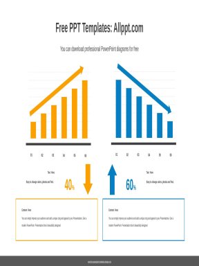 ( mẫu powerpoint ) two vertical bar chart powerpoint diagram