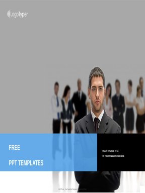 ( mẫu powerpoint ) businessman with crossed arms PPT templates standard