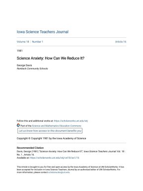 Science Anxiety- How Can We Reduce It-