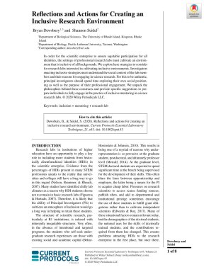 Reflections and Actions for Creating an Inclusive Research Environment(2)