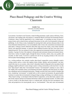 Place-Based Pedagogy and the Creative Writing Classroom_2