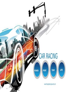 (Mẫu PowerPoint) Car Racing Powerpoint Template