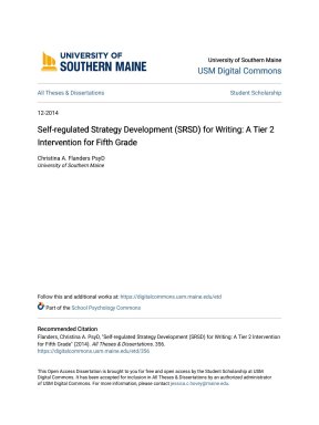 Self-regulated Strategy Development (SRSD) for Writing- A Tier 2