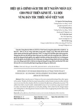 Hiệu quả chính sách thu hút nguồn nhân lực cho phát triển kinh tế - xã hội vùng