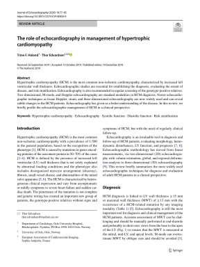 Role of echocardiography in the management of HCM