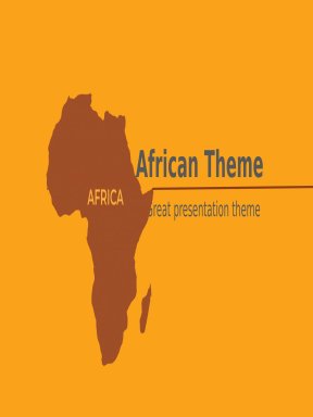 (Mẫu PowerPoint) Africa-Theme