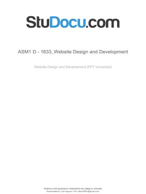asm1 d 1633 website design and development