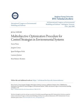 Multiobjective Optimization Procedure for Control Strategies in E