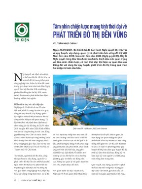 Tầm nhìn chiến lược mang tính thời đại về phát triển đô thị bền vững