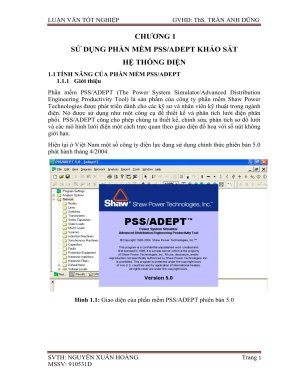 SỬ DỤNG PHẢN MẺM PSSADEPT KHẢO SÁT HỆ THÓNG ĐIỆN